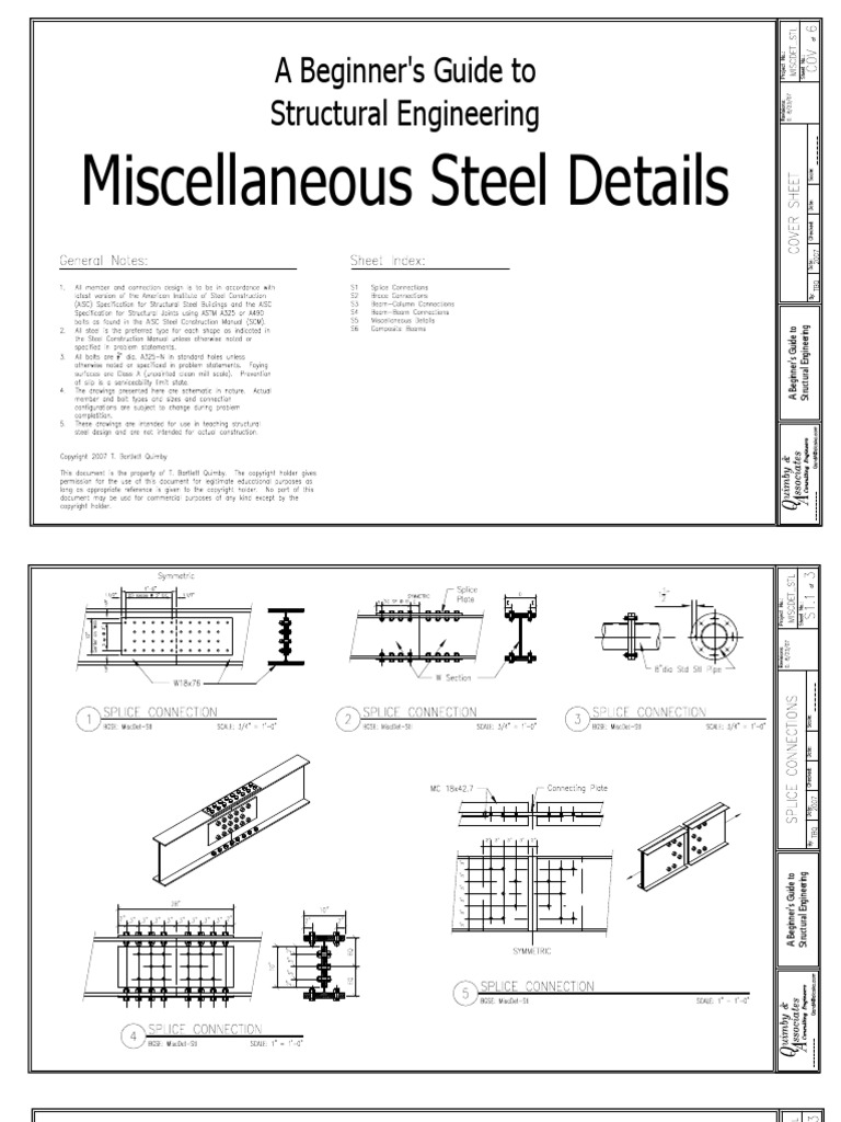 A Beginner's Guide To Structural Engineering - Miscellaneous Steel Details | PDF | Nature