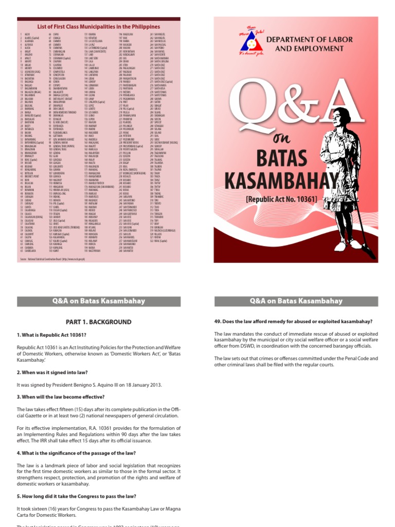 List of First Class Municipalities in The Philippines | PDF ...