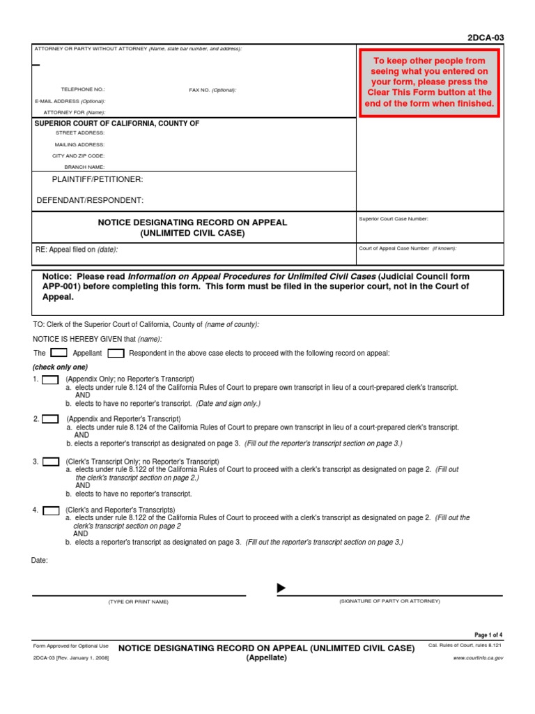 Designation of Record | Download Free PDF | Mail | Envelope
