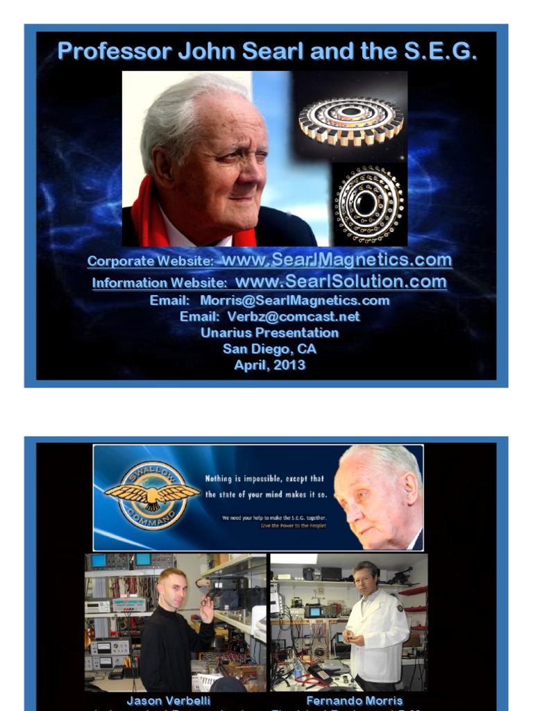 John Searl and The SEG Presentation | PDF | Electric Charge | Electricity