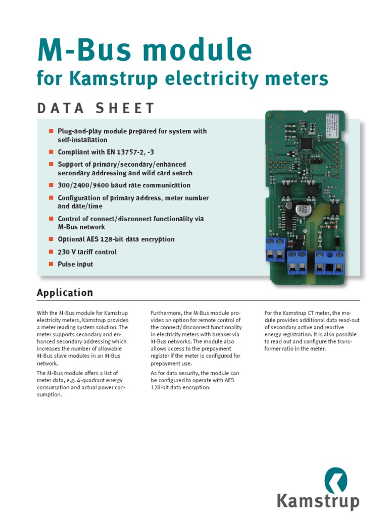 M-Bus For Electricity Meter | PDF | Power Supply | Electronics