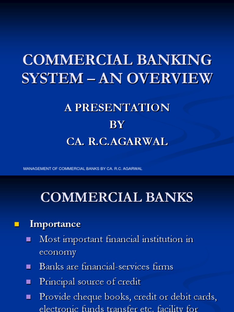 Commercial Banking System An Overview | PDF | Banks | Credit (Finance)