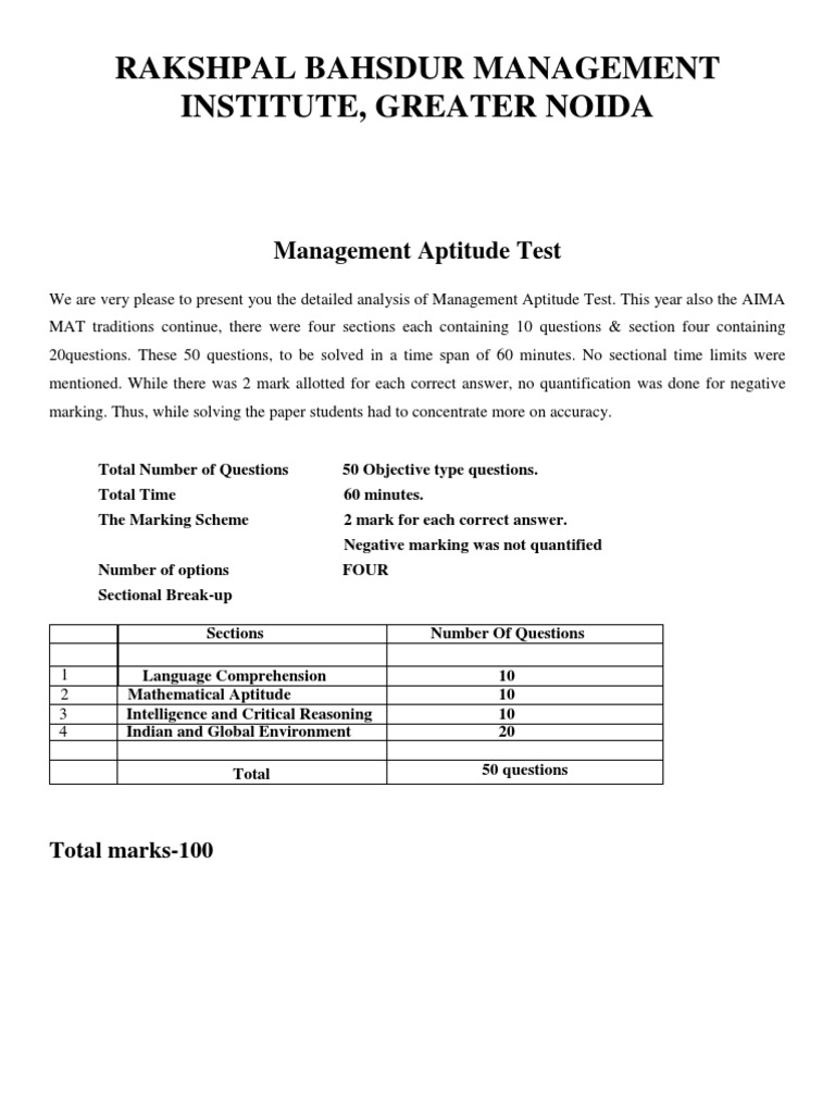 Management Aptitude Test | Download Free PDF | Banks | Open Market ...