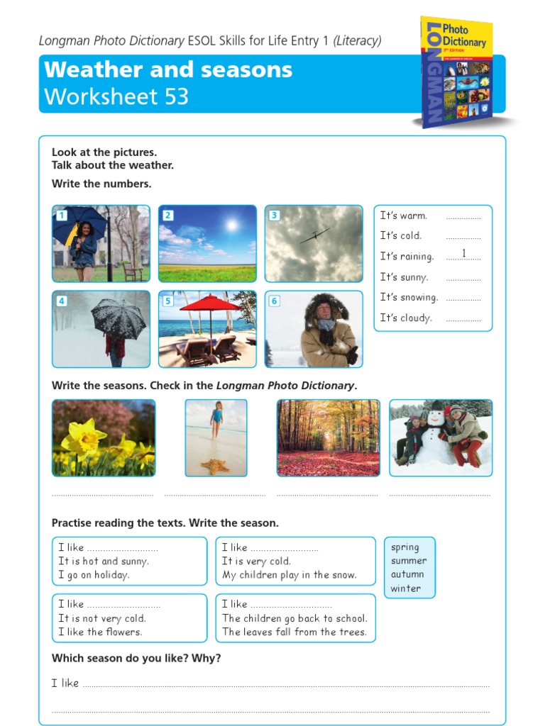 Worksheet 53: Weather and Seasons | PDF | Physical Geography | Weather