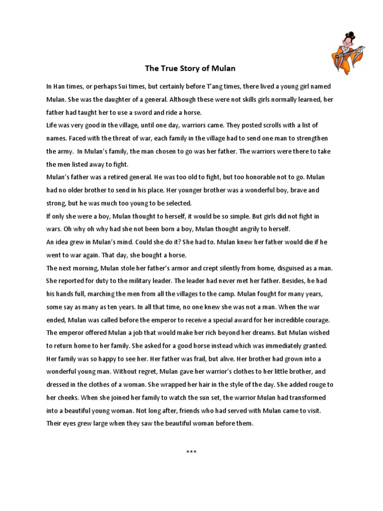 The True Story of Mulan