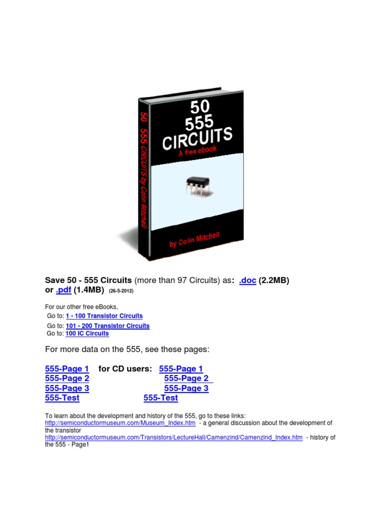 555 Timer Projects and Applications Guide | PDF | Electronic Circuits ...
