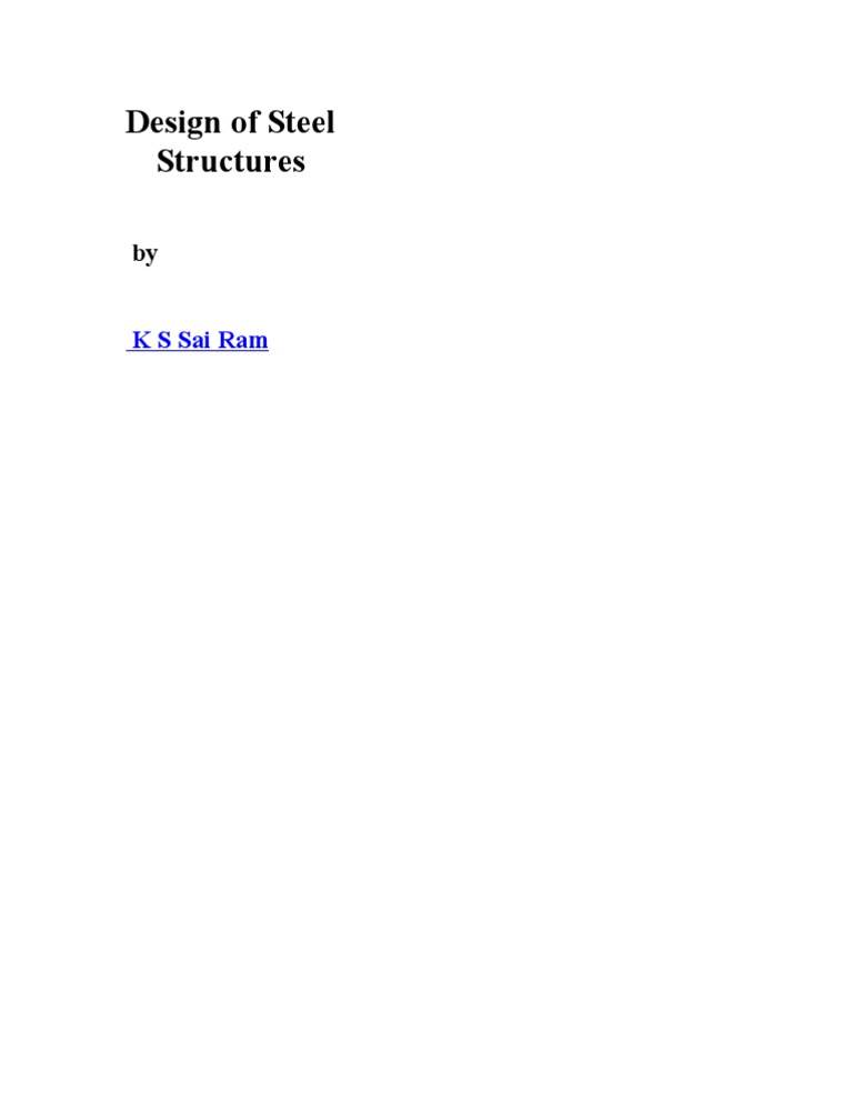 Notes On Design of Steel Structures | PDF