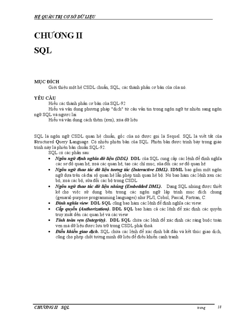 HQT CSDL Chuong2 | PDF