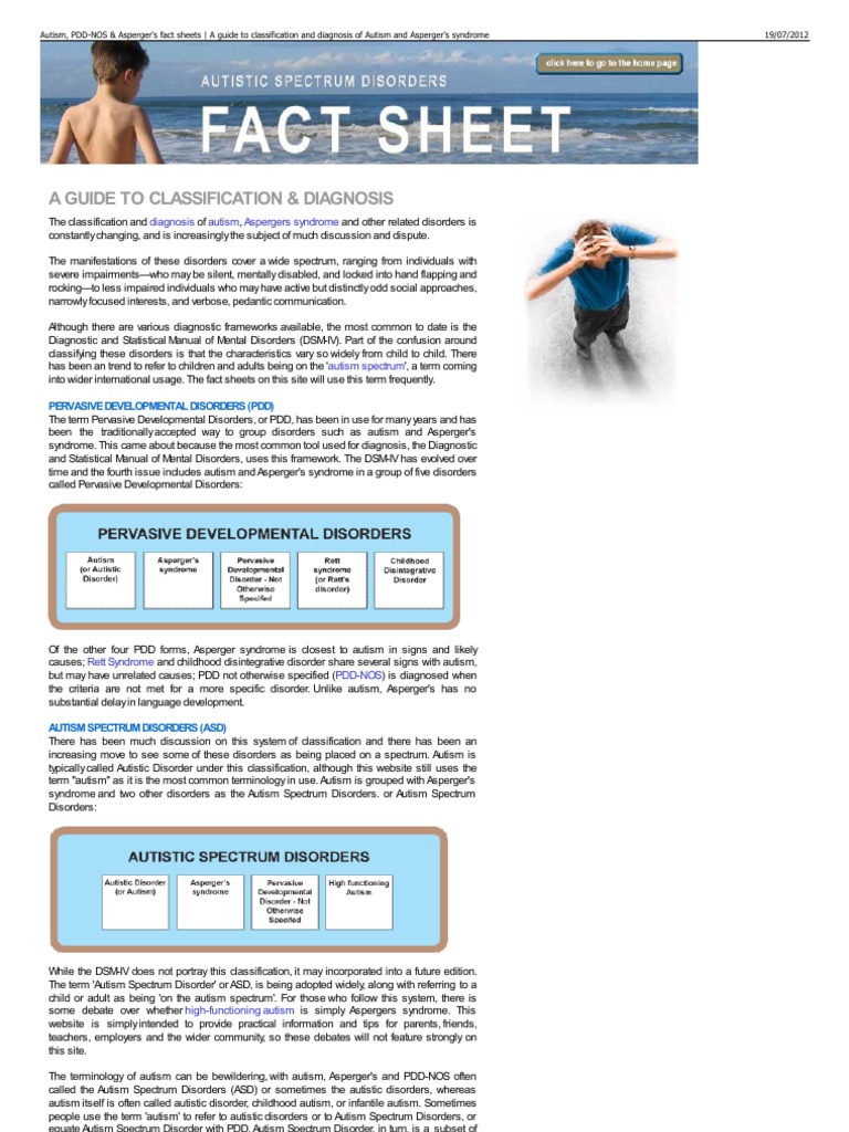 Autism Diagnosis and Classification Guide | PDF | Pervasive ...