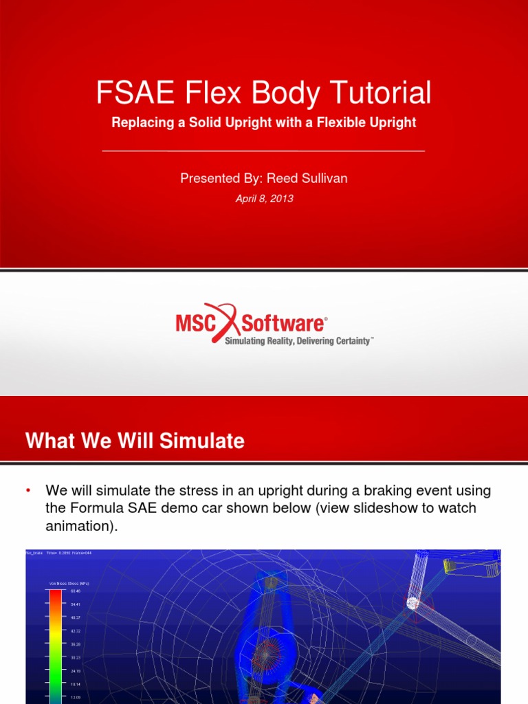 FSAE Flex Body Tutorial (MSC ADAMS) | PDF | Simulation | Computing