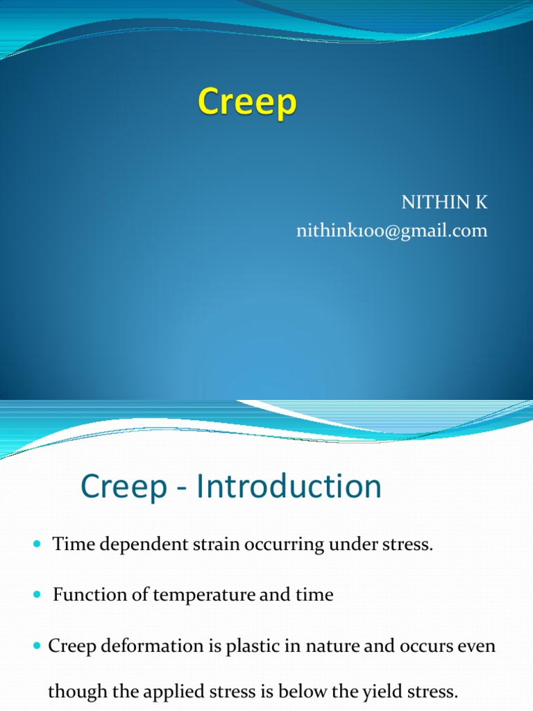 Creep | PDF | Creep (Deformation) | Chemical Engineering