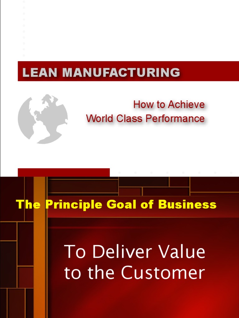 Lean Manufacturing: How To Achieve World Class Performance | PDF | Lean ...