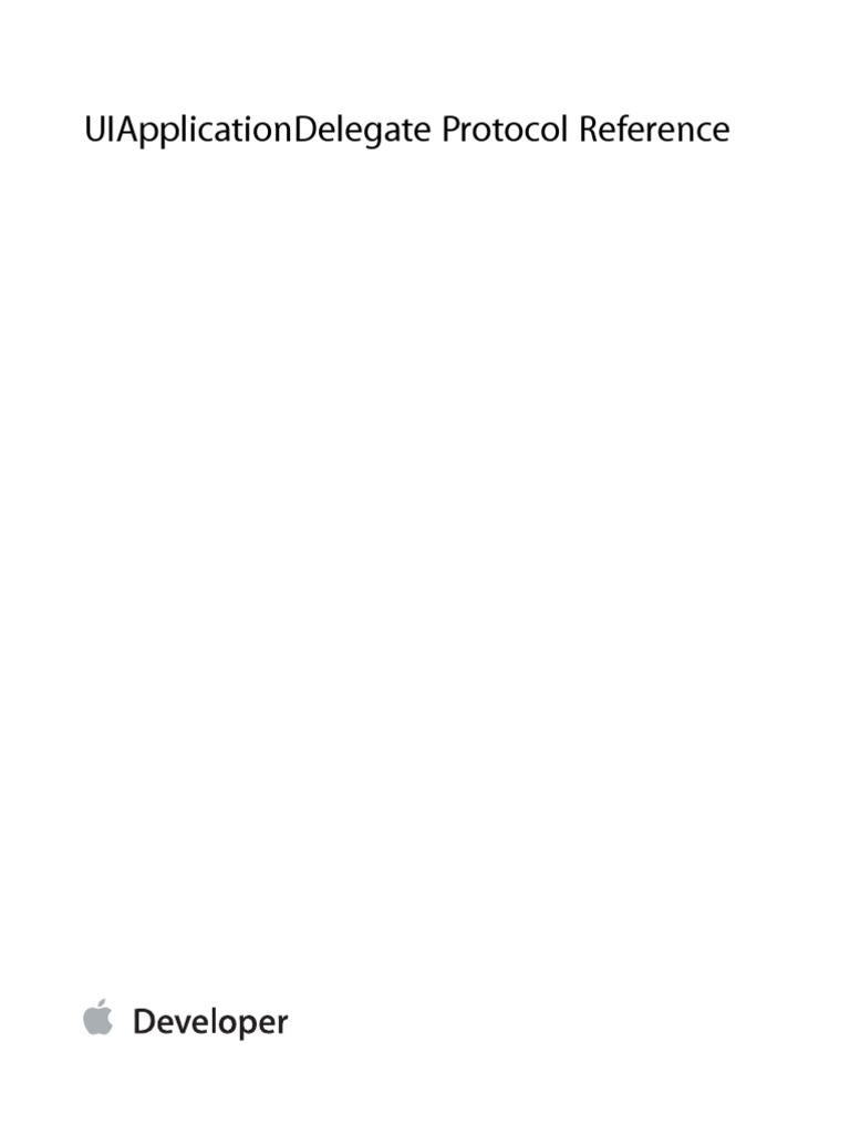 UIApplicationDelegate Protocol | PDF | Ios | Method (Computer Programming)