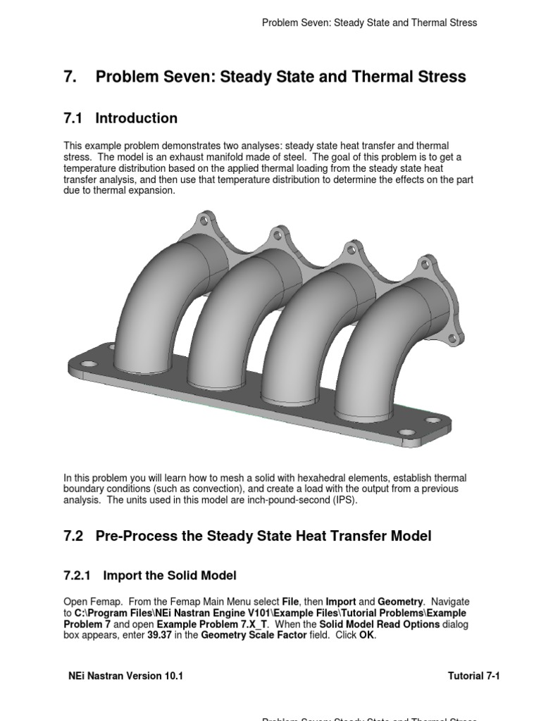 Nei Nastran Tutorials | PDF | Stress (Mechanics) | Heat Transfer