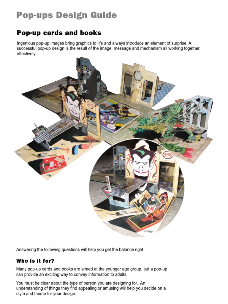Pop Up Design | PDF | Paper | Adhesive