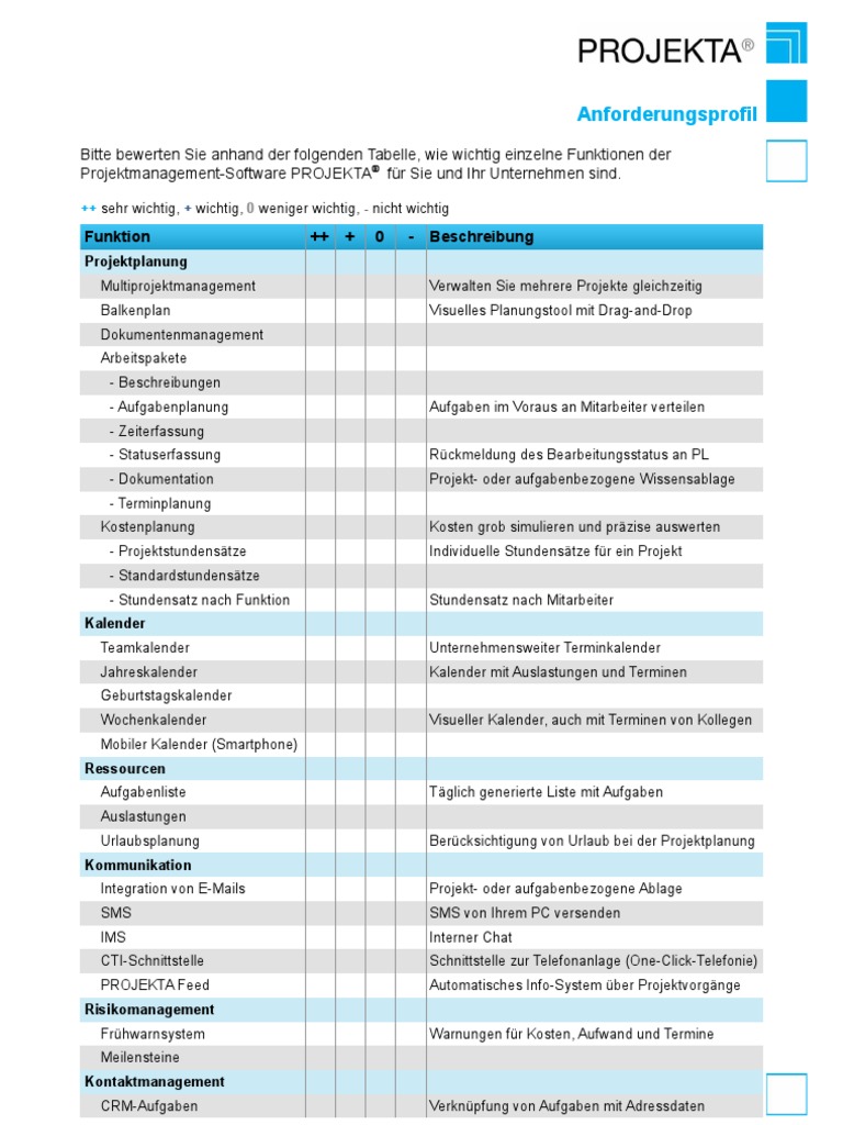 p Anforderungsprofil