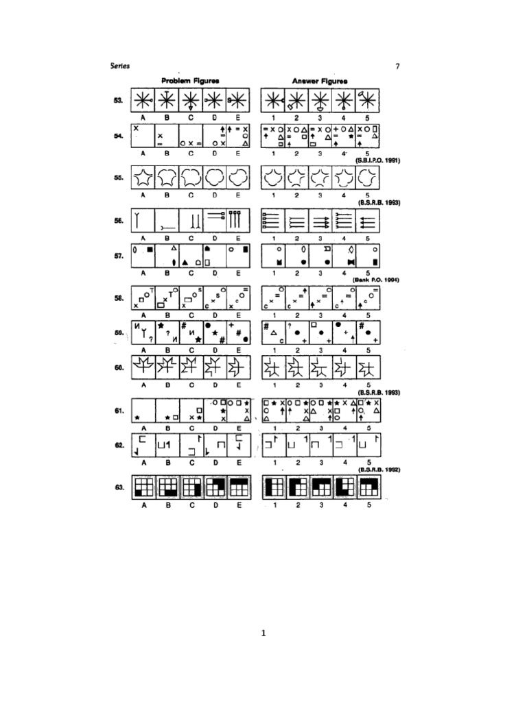 Non Verbal Reasoning Questions | PDF