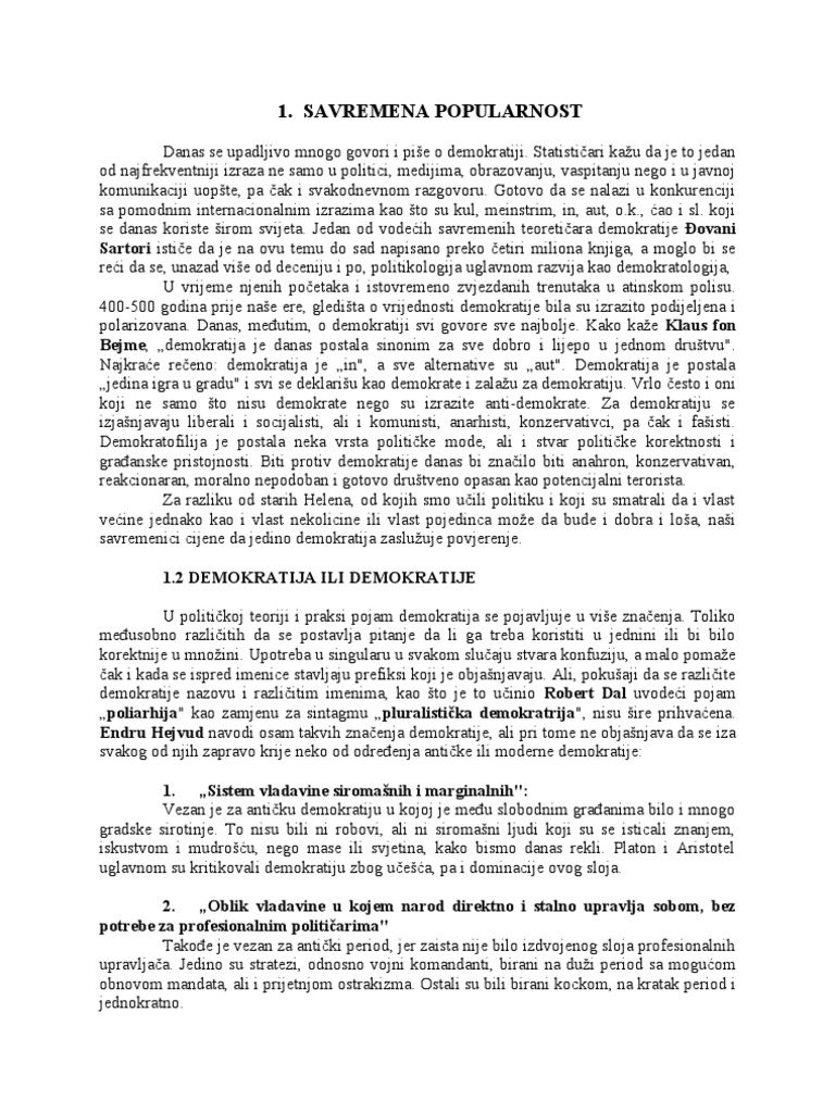 Demokratija I Ljudska Prava | PDF