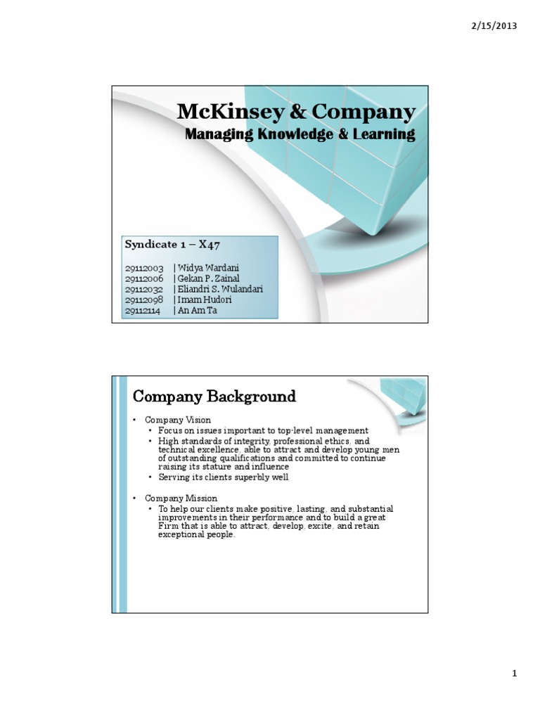 McKinsey & Company | PDF | Mc Kinsey & Company | Strategic Management