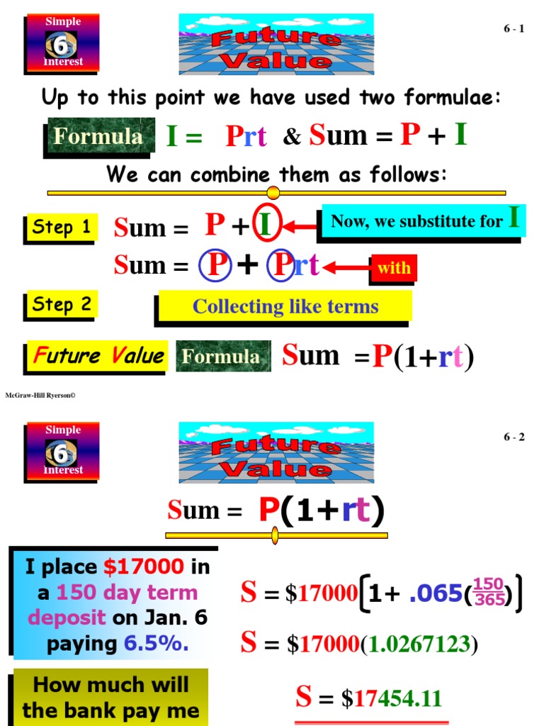 Simple Interest | Present Value | Interest