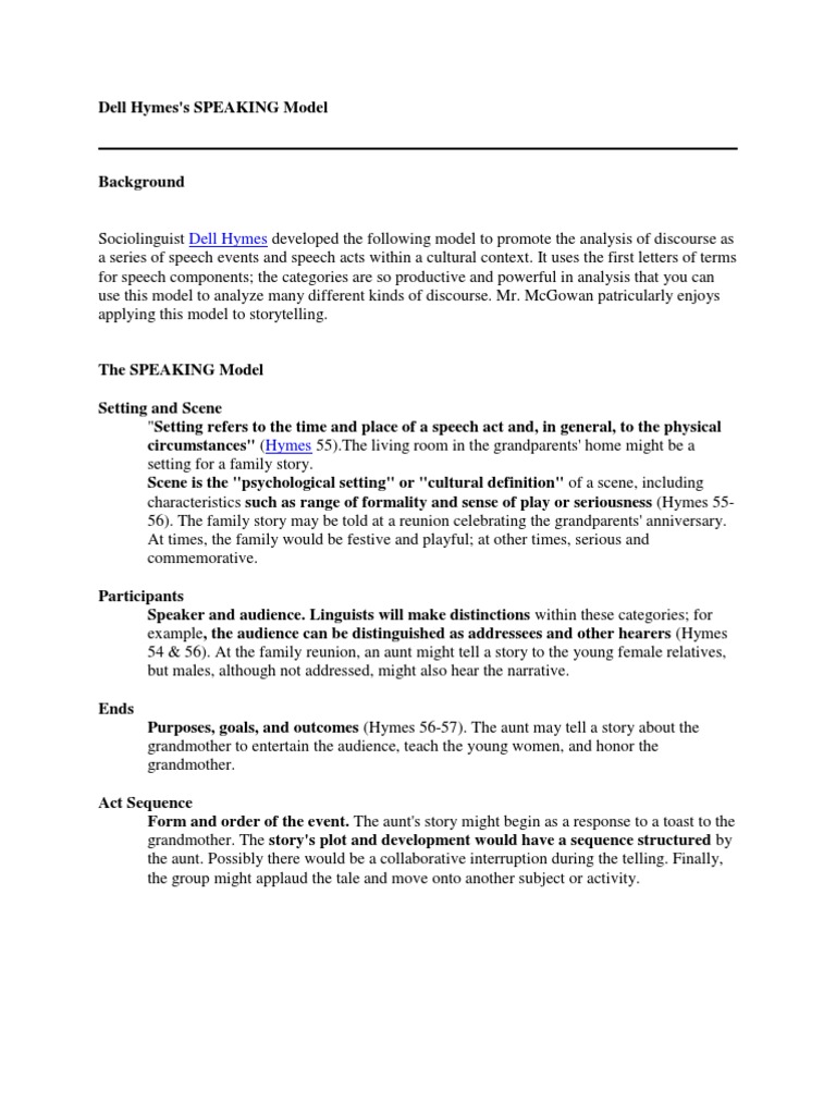 Dell Hymes | PDF | Semiotics | Human Communication