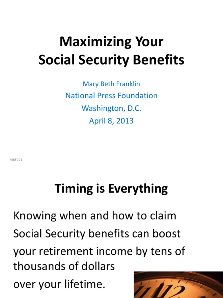 Maximizing Your Social Security Benefits | PDF | Social Security ...