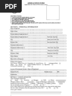 Arms License Application Form PK SINDH | PDF | Projectiles | Projectile Weapons