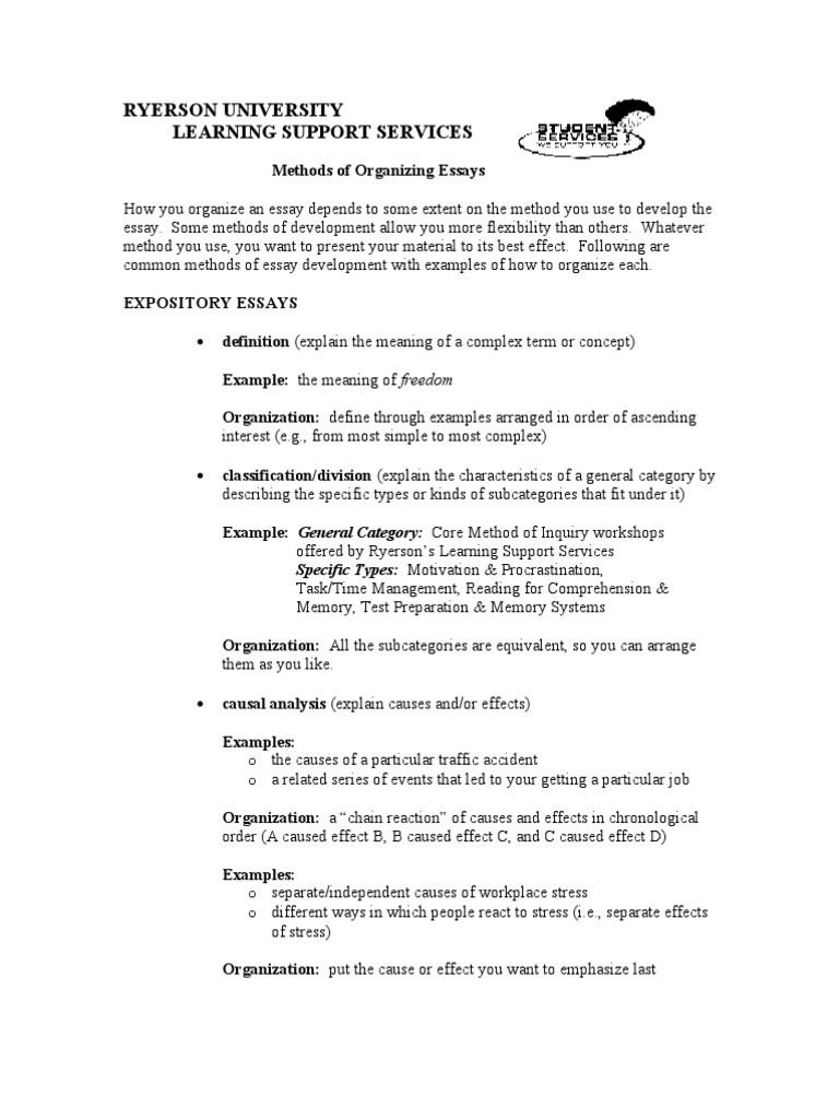 Essay Organization Methods Explained | PDF | Causality | Essays