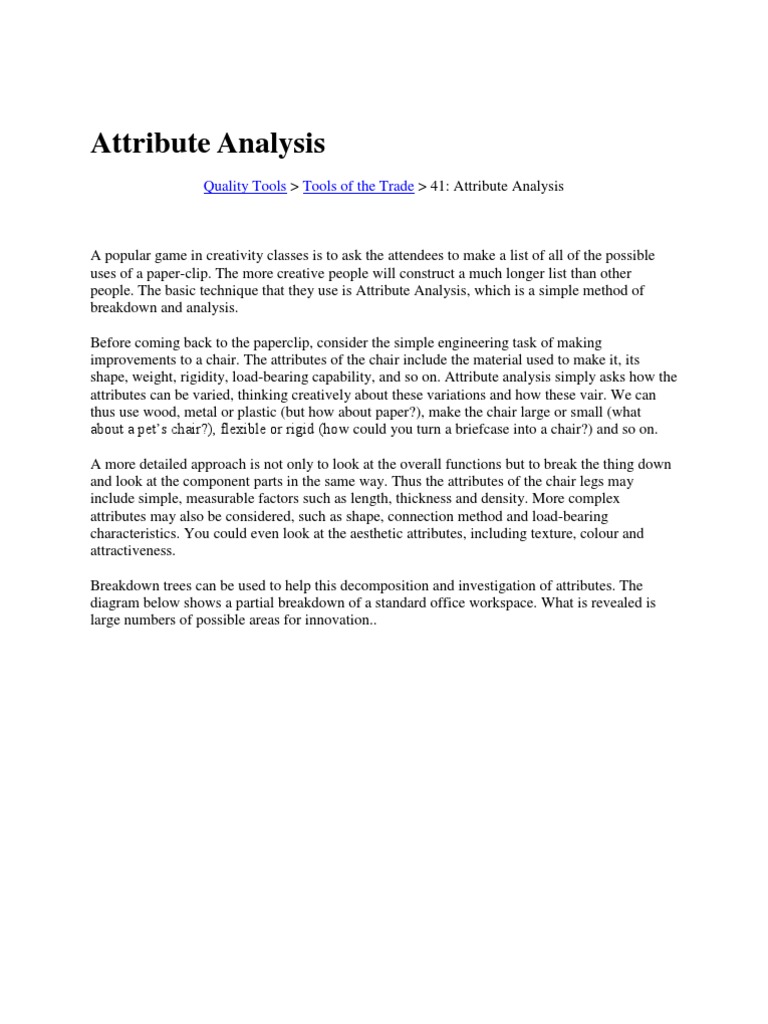 Attribute Analysis | Epistemology | Psychological Concepts