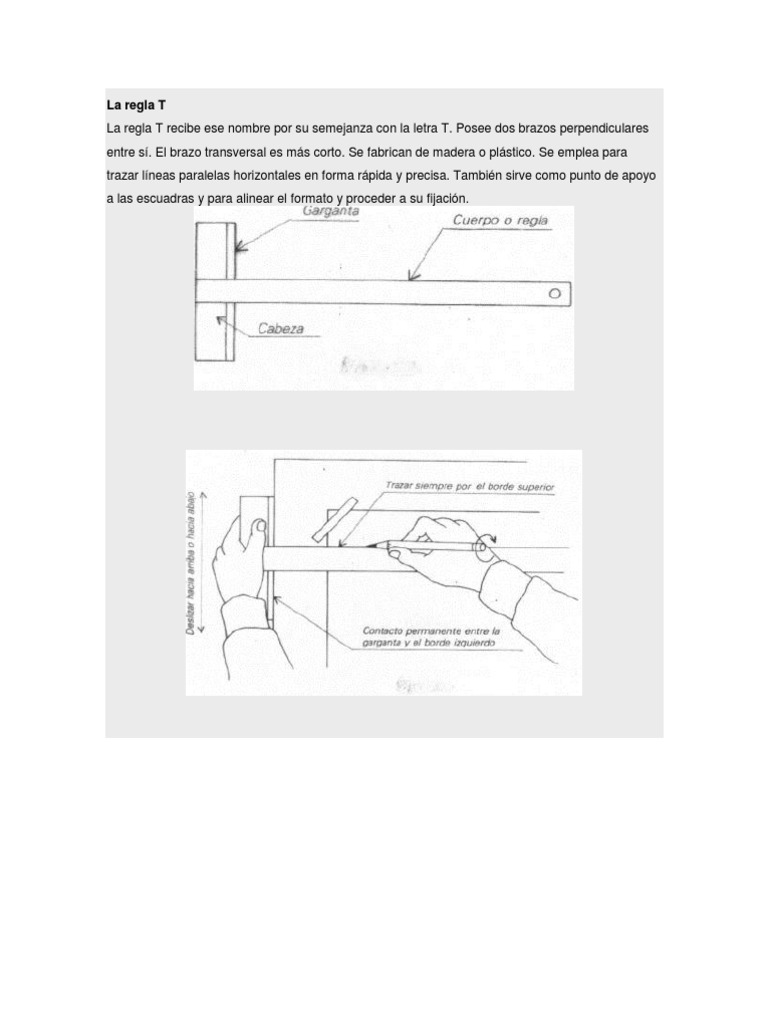 La Regla T | PDF | Lápiz | Dibujo