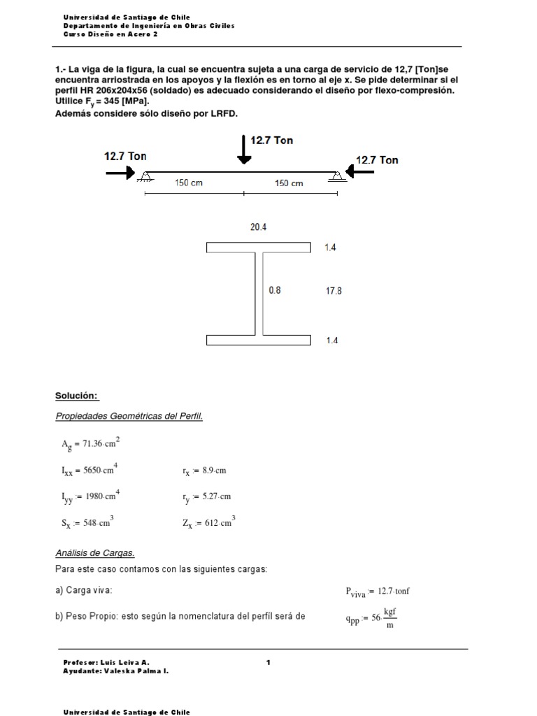 Guia Flexo Compresion | PDF