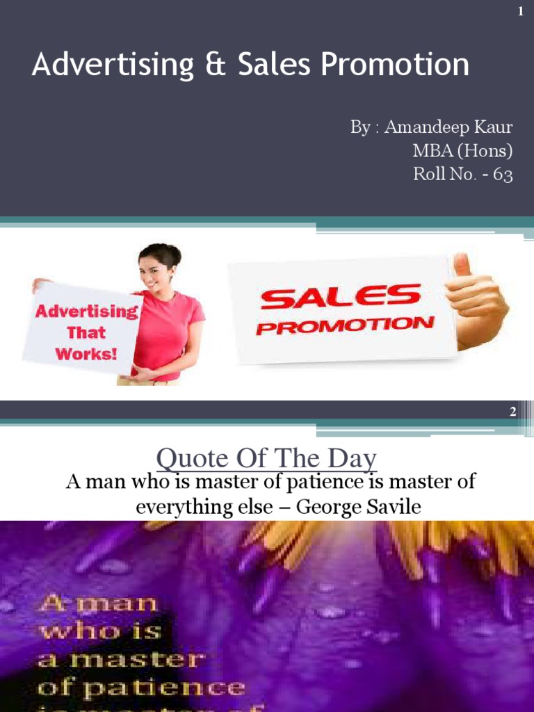 Advertising & Sales Promotion Explained | PDF | Advertising | Sales