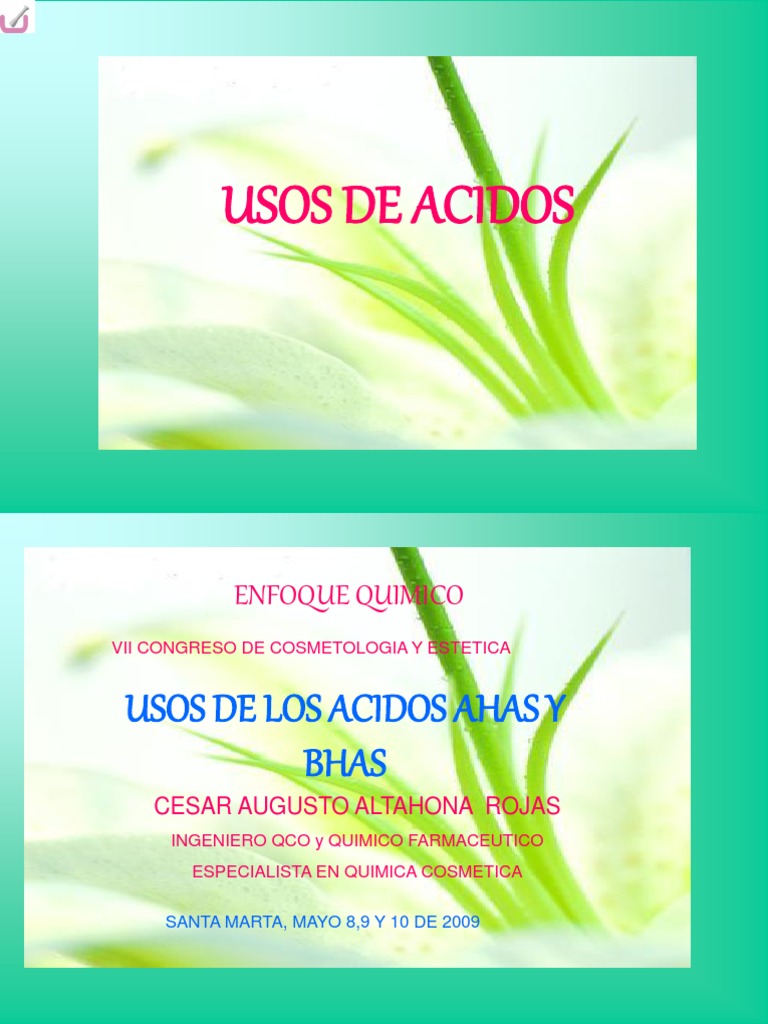 Principios Activos ACIDOS | PDF | Sustancias químicas | Química