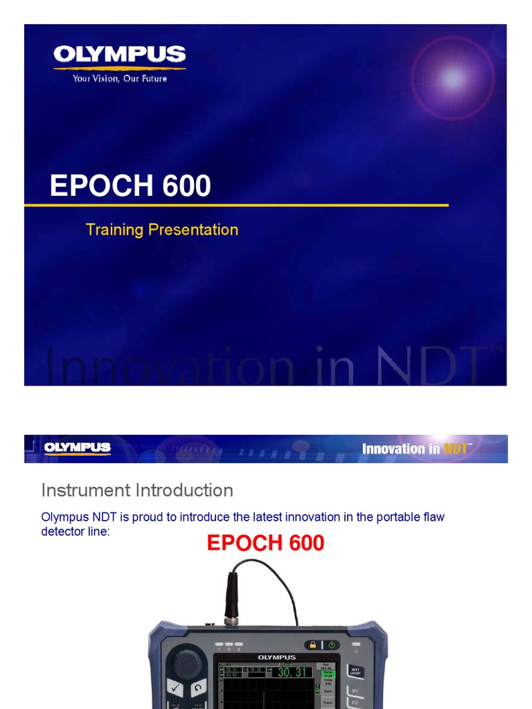 EPOCH 600 Training Presentation | PDF | Menu (Computing) | Battery Charger
