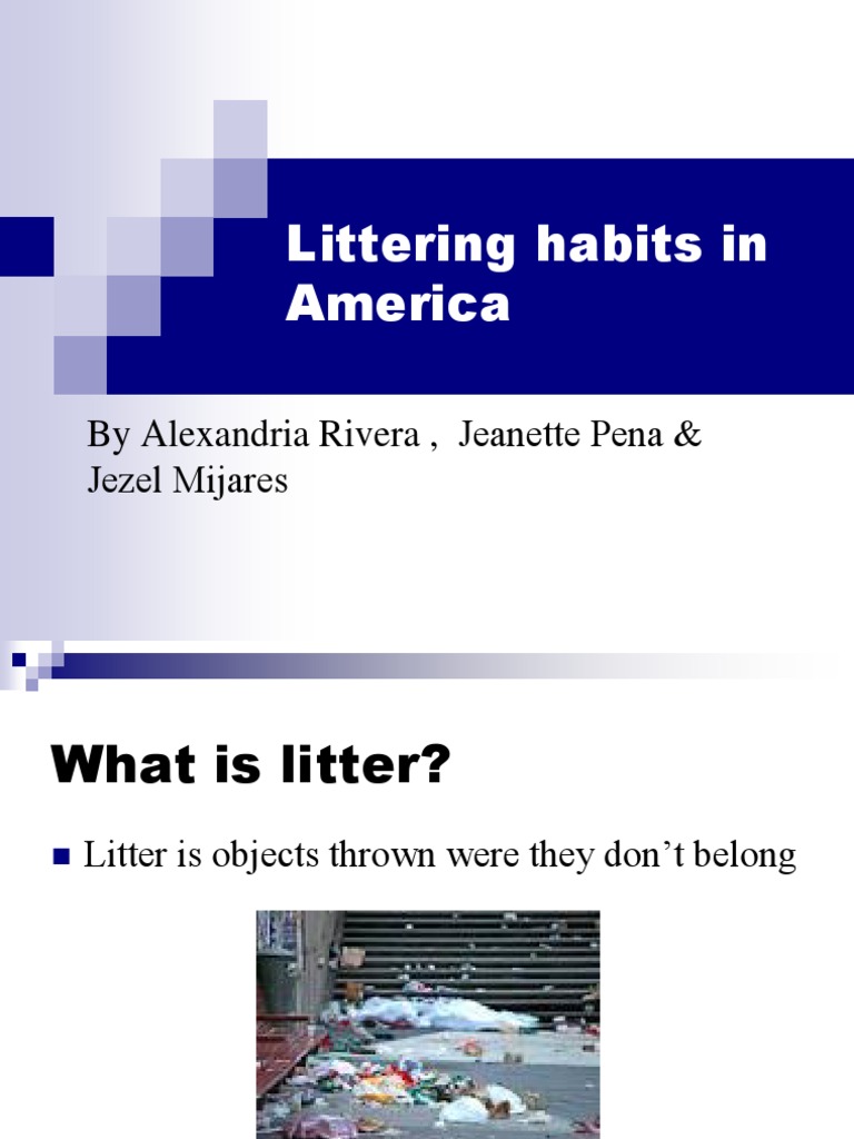 Littering Habits of America | PDF | Lifestyle