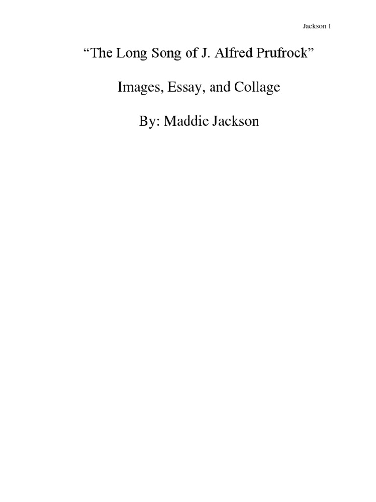 Love Song Essay and Images Maddie Jackson | PDF | T. S. Eliot
