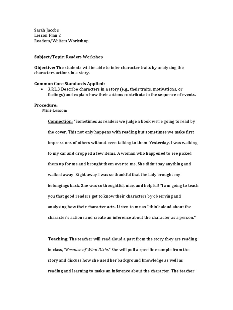 Readers/Writers Workshop | PDF | Reading (Process) | Inference