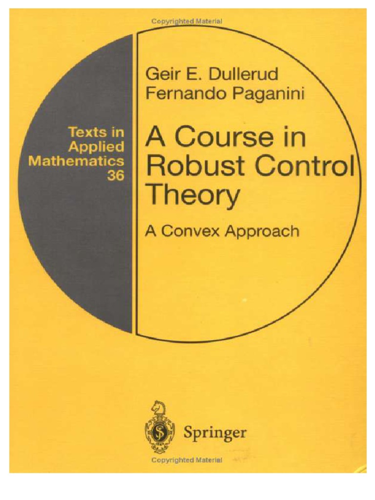 A Course in Robust Control Theory PDF | PDF | Control Theory | Vector Space