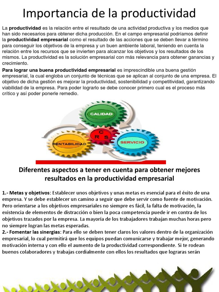 Importancia de La Productividad | PDF | Motivación | Motivacional