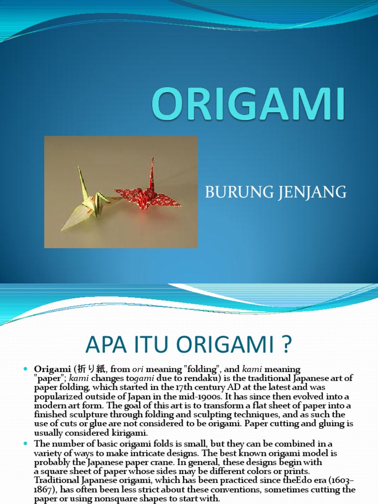 Origami | PDF | Origami | Japanese Words And Phrases
