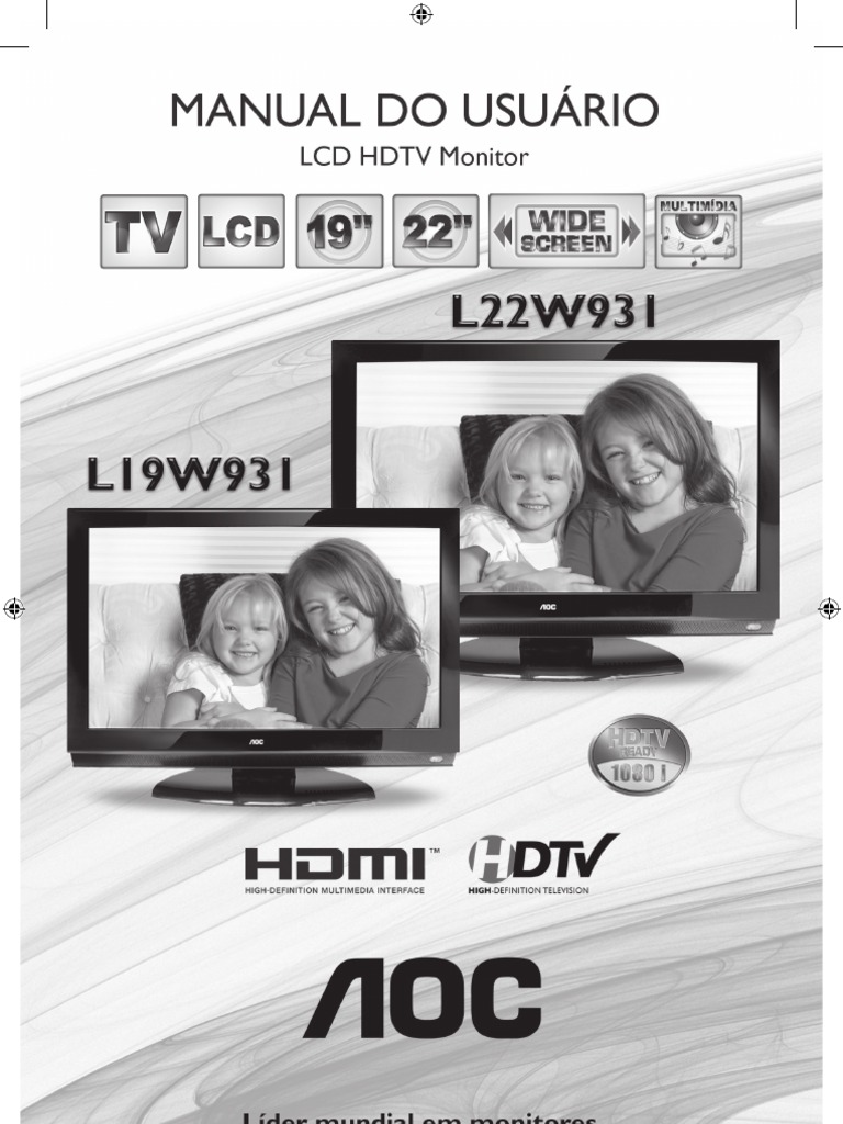 Manual TV Aoc - l22w931 | PDF | HDMI | Vídeo
