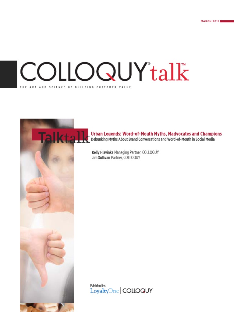 COLLOQUY Talk Talk White Paper | PDF | Social Media | Popular Culture & Media Studies