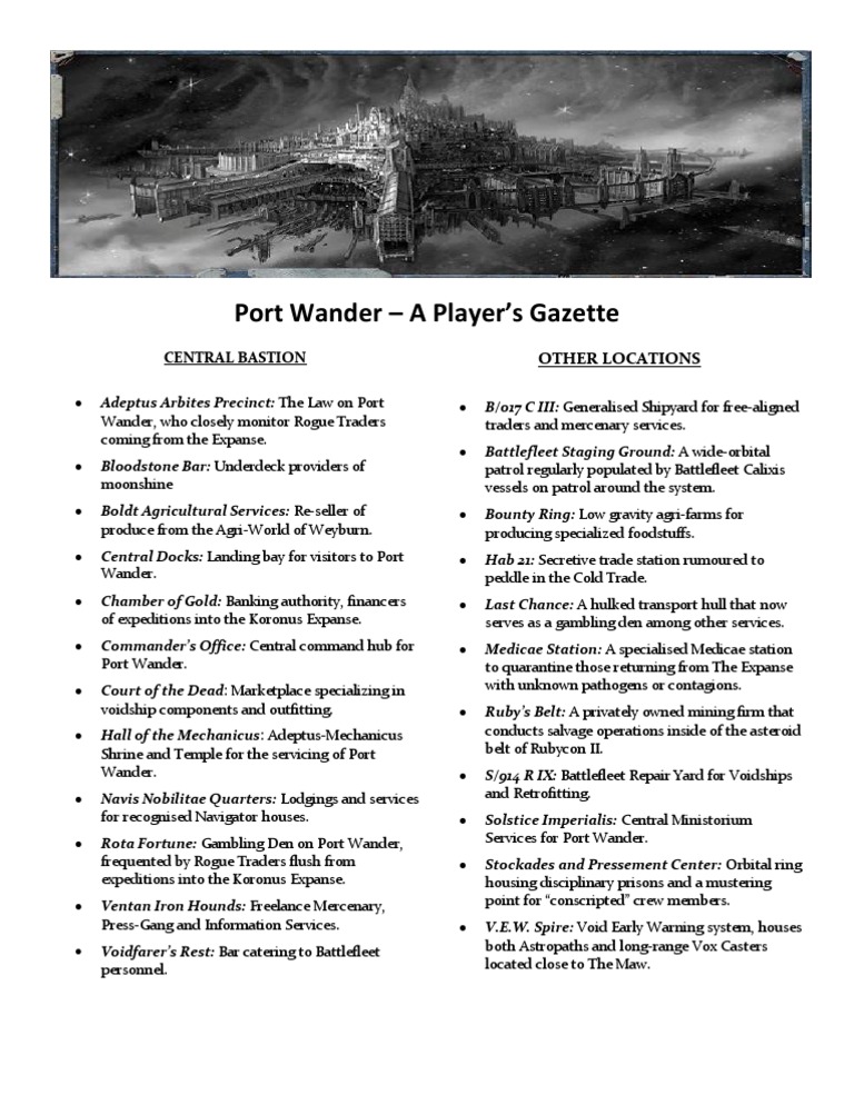 Port Wander | PDF