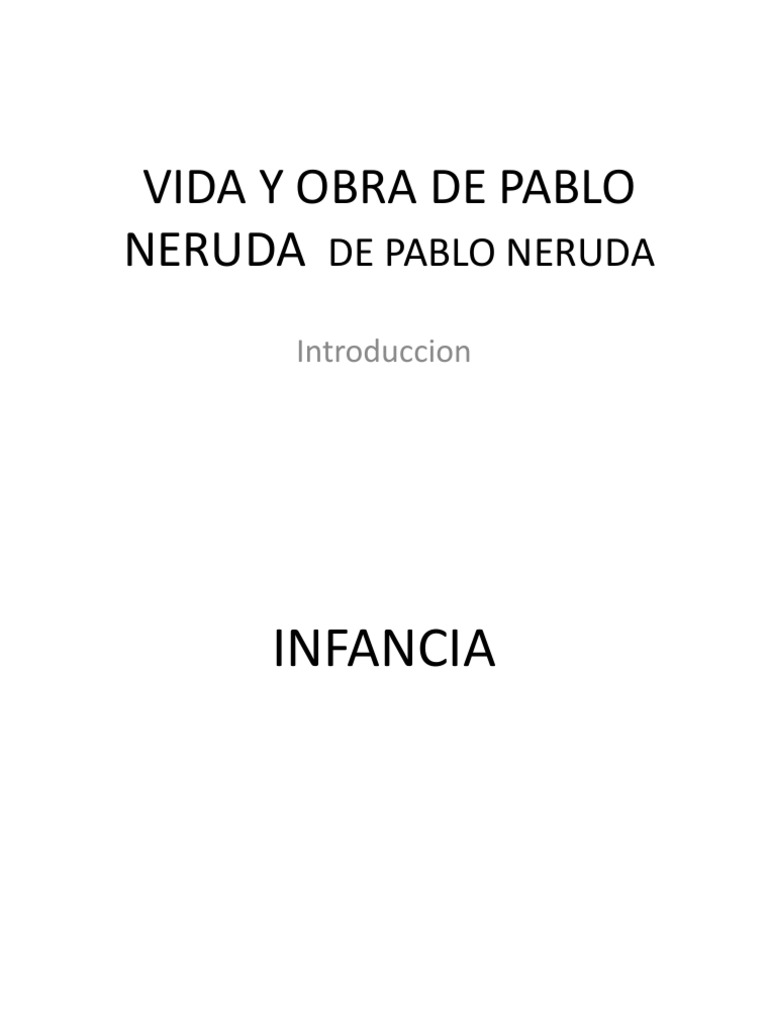 Power Point Pablo Neruda | PDF | Clásicos