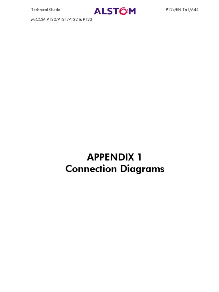 MiCOM P120/P121/P122 Connection Diagrams | PDF | Technology & Engineering