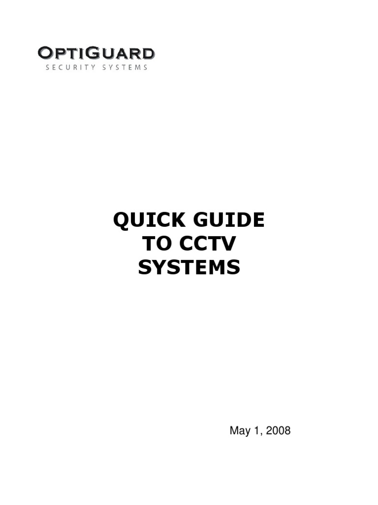 CCTV Quick Guide - Reference | PDF | Closed Circuit Television ...