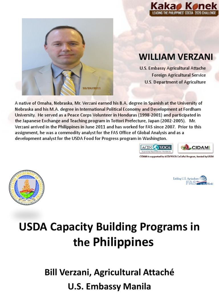 Speaker: William Verzani, USDA | PDF | Food And Drink | Economies