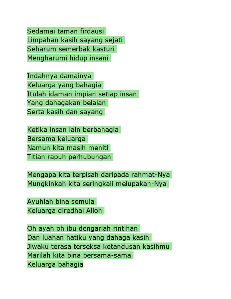 Keluarga Bahagia Idaman Insan | PDF | Agama & Spiritualitas | Puisi