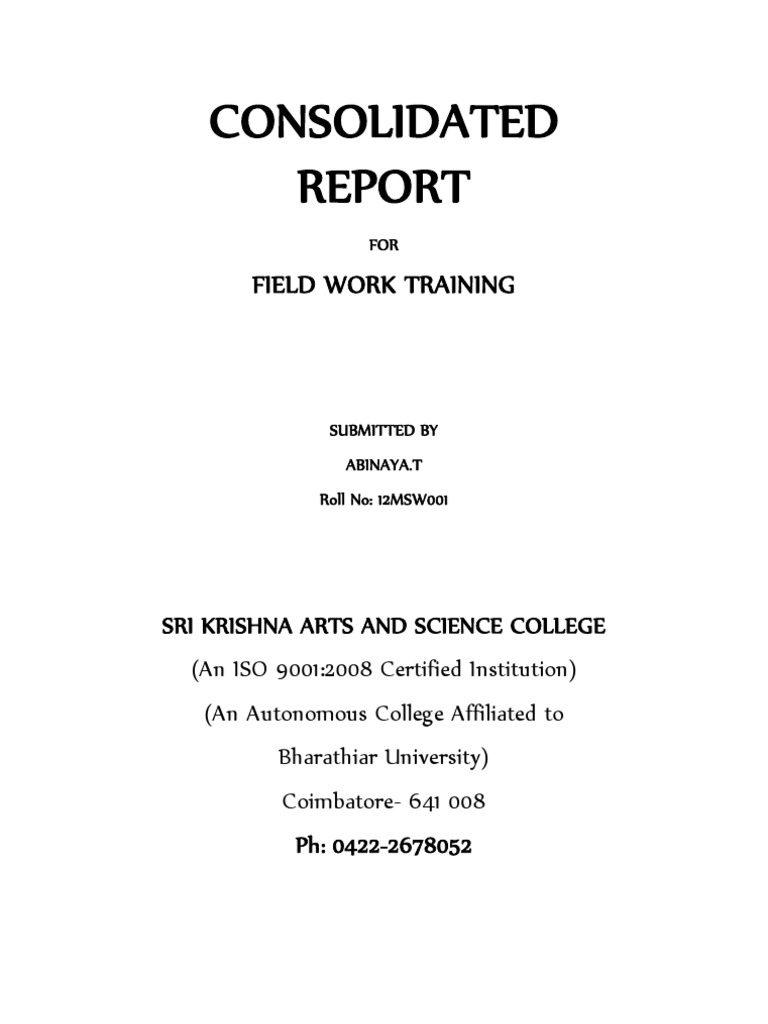 Consolidated Report | Download Free PDF | Field Research | Disability