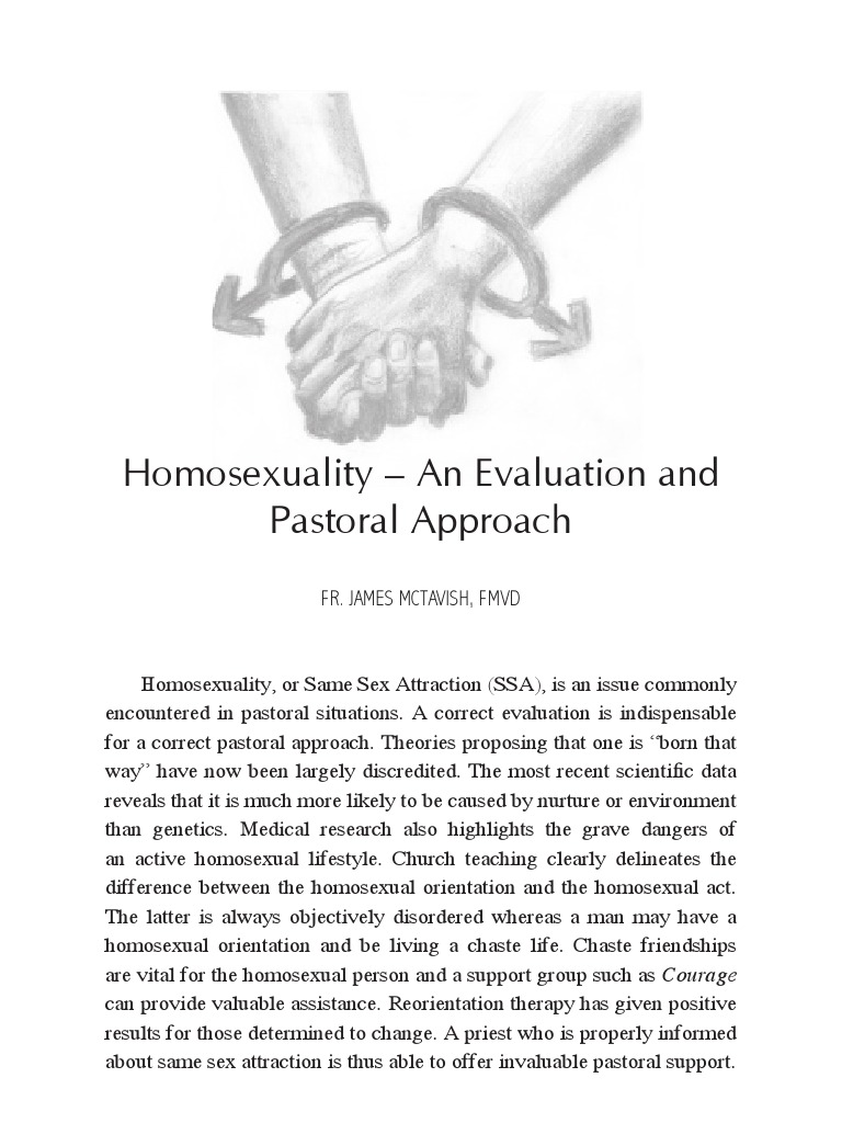 Pastoral Approaches to Homosexuality | PDF | Homosexuality | Sexual ...
